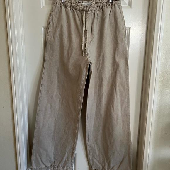 Zara | Pants & Jumpsuits | Zara Tan Track Pants Relaxed Fit Joggers ...